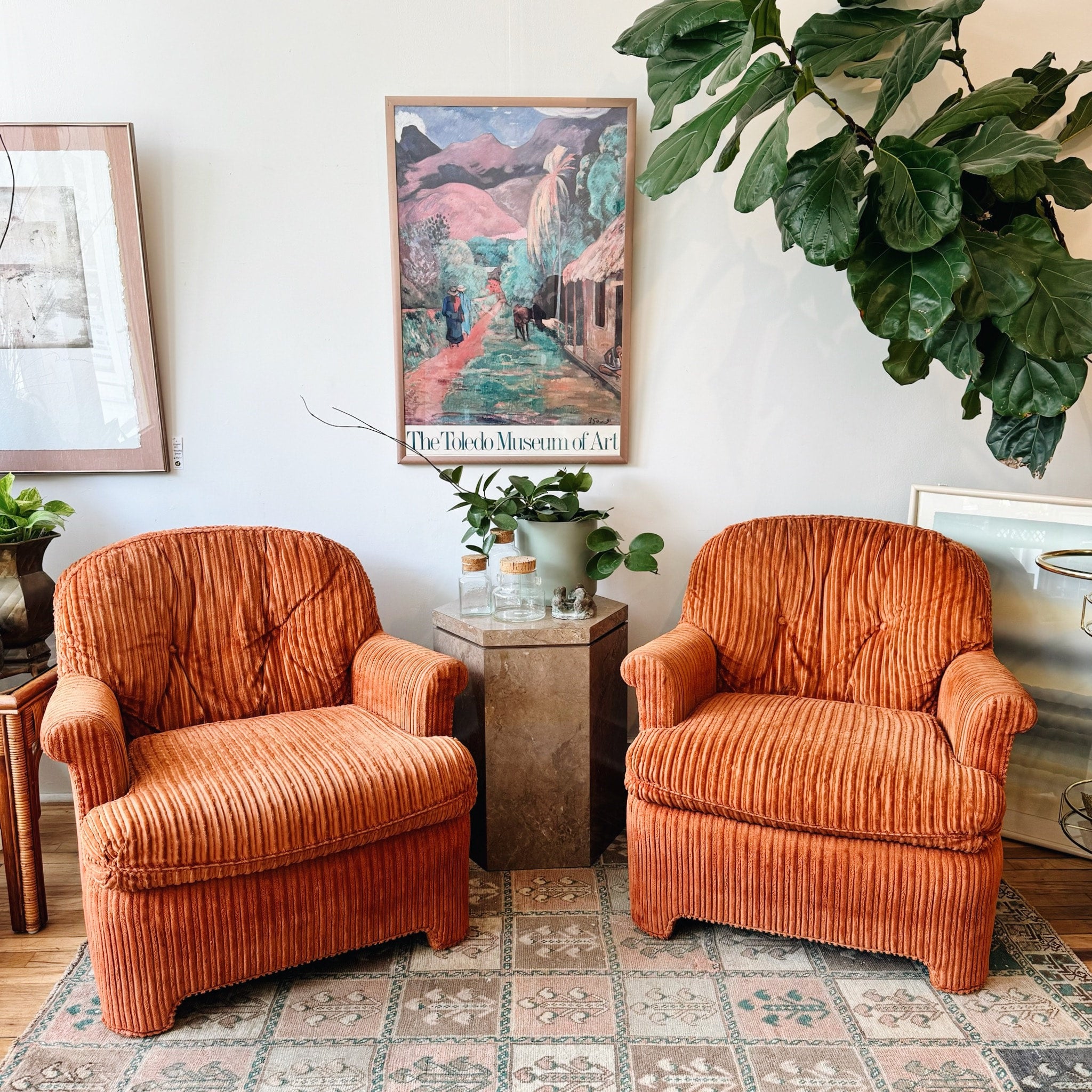 Burnt Orange Lounge Chairs by Sherrill | carousel + folk
