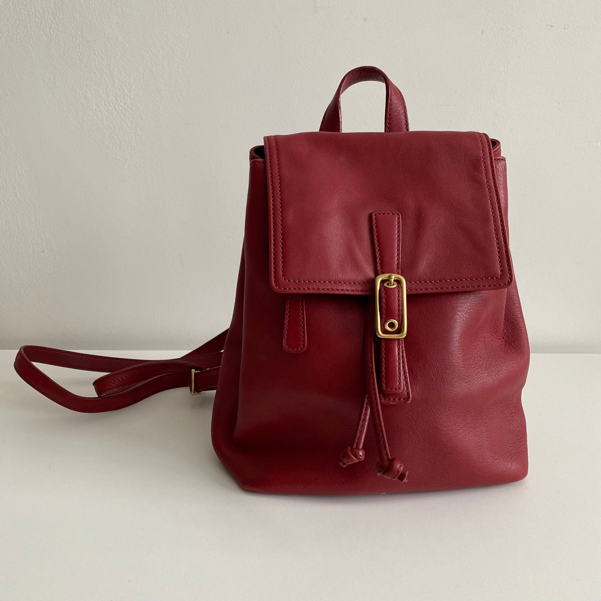 Vintage Coach Red Hampton Legacy Backpack Purse | carousel + folk